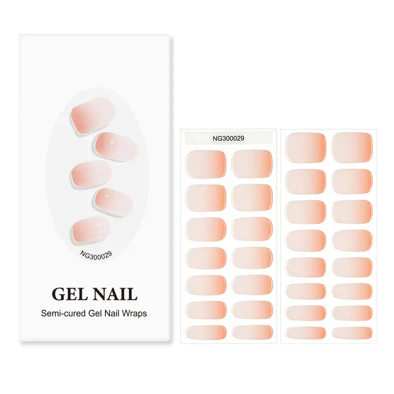 OEM Ombre Semi-cured Gel Nail Strips ODM Summer Nail Designs