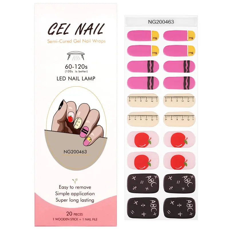 Wholesale Apple Gel Nail Strips Custom Gel Nail Designs