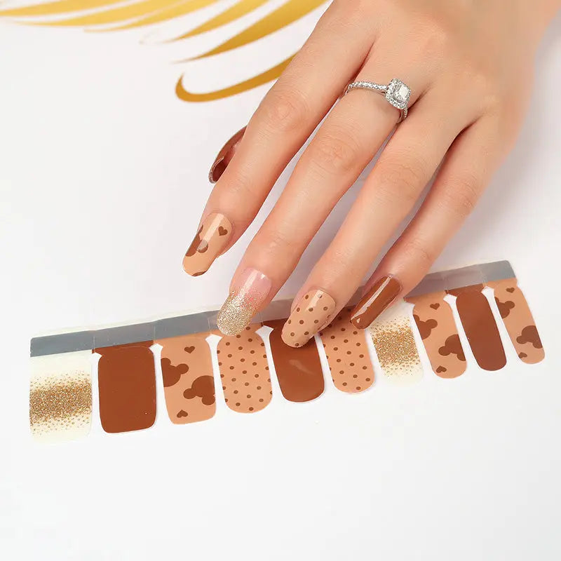 Custom Glitter Nails Fall Nails Colors, Autumn Fruits Color - HUIZI